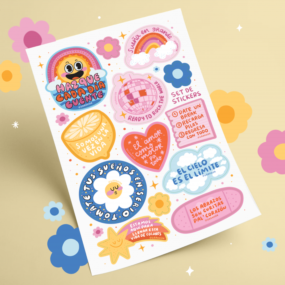 Planillas de Stickers | Grax Vida